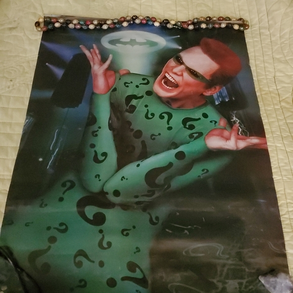 no brand | Other | Green Riddler Poster With Question Marks Jim Carey ...